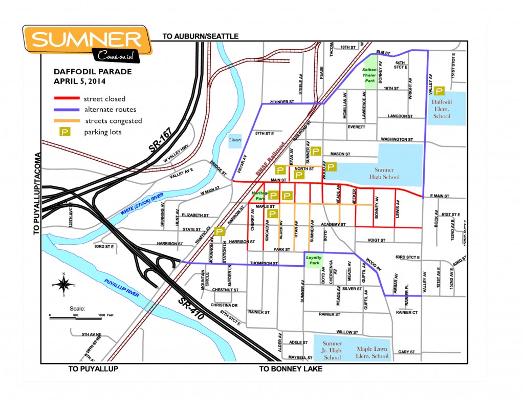 Parade map – Sumner, Washington